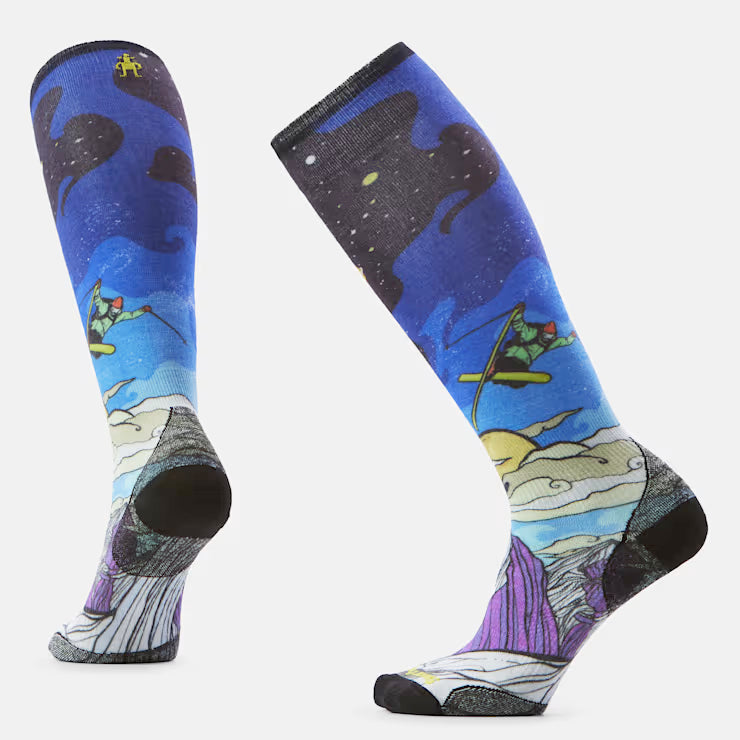 Smartwool Women's Ski Zero Cushion Galactic Ski Print OTC Socks﻿Shred Shop